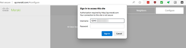 Setting up Meraki AP for APoS