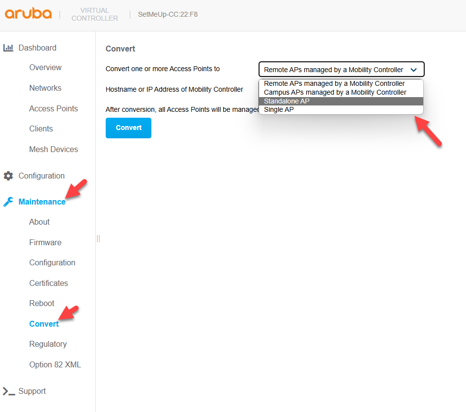 วิธีการตั้งค่า Aruba AP เพื่อทำ APoS Site Survey