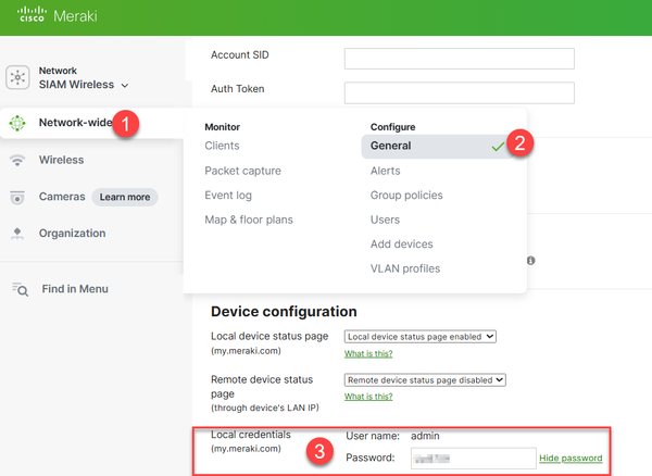 Setting up Meraki AP for APoS